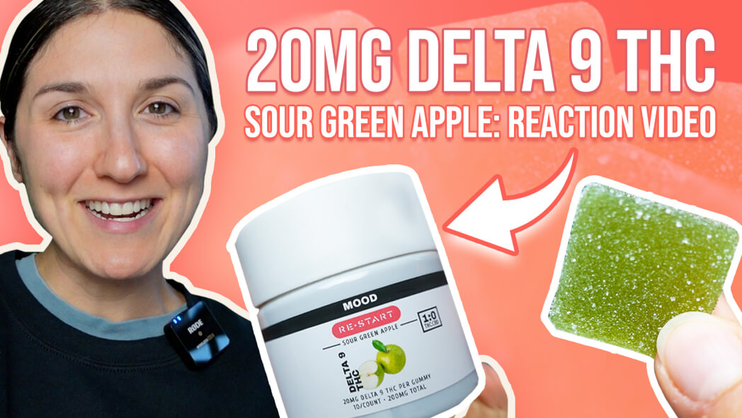 20MG D9 THC Sour Green Apple Reaction - RESTART CBD & THC