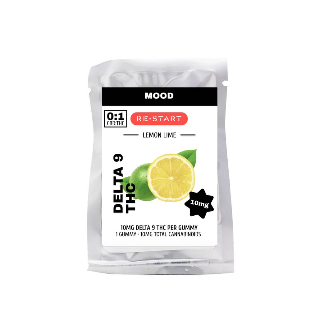 Delta 9 THC 10mg Gummies Lemon Lime 1-ct Sample - RESTART CBD & THC