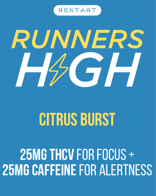 Runner's High THCV 25mg + Caffeine 20mg Citrus Burst 1-ct - RESTART CBD ...